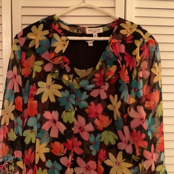 Miss Dorby | Tops | Vintage Miss Derby Babydoll Blouse And Shell | Poshmark